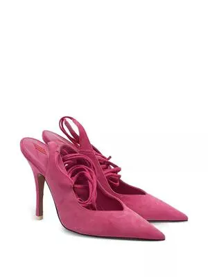 Attico Venus Ankle-tie Heeled Pumps - Pink