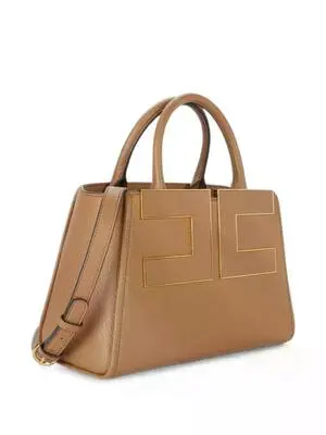 Elisabetta Franchi Logo-plaque Pebbled Tote Bag