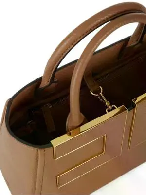 Elisabetta Franchi Logo-plaque Pebbled Tote Bag