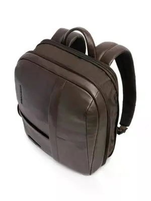 PIQUADRO Logo-appliqué Leather Backpack