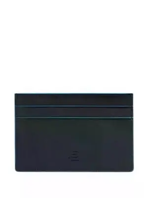 PIQUADRO Logo-engraved Leather Cardholder - Blue