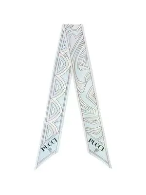 Emilio Pucci Mixed-print Bandeau Scarf - Blue