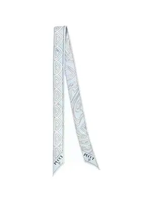 Emilio Pucci Mixed-print Bandeau Scarf - Blue