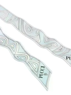 Emilio Pucci Mixed-print Bandeau Scarf - Blue