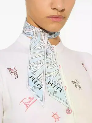 Emilio Pucci Mixed-print Bandeau Scarf - Blue
