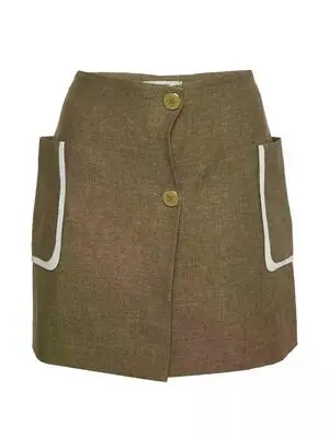 Fendi Button-front Mini Skirt