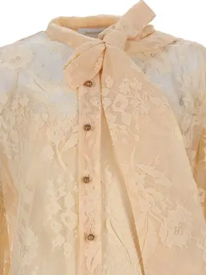 Zimmermann Blusa In Pizzo Con Lavallière Valiant
