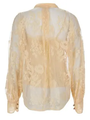 Zimmermann Blusa In Pizzo Con Lavallière Valiant