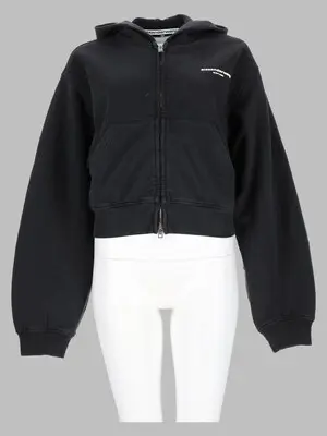 Alexander Wang Felpa Con Cappuccio E Zip Con Logo