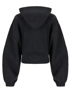 Alexander Wang Felpa Con Cappuccio E Zip Con Logo