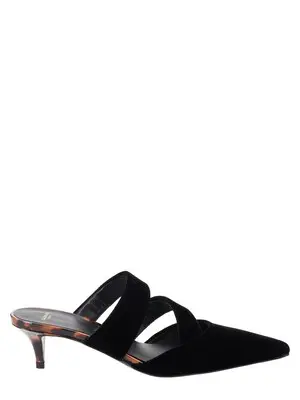 Balmain Mule In Pelle Con Tacco