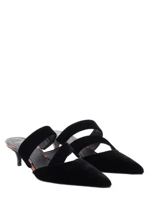 Balmain Mule In Pelle Con Tacco
