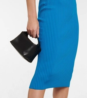 SELF-PORTRAIT Ribbed-knit Midi Dress