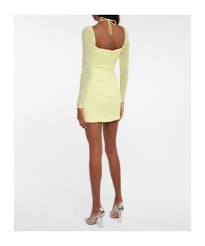 SELF-PORTRAIT Cutout Crepe Halterneck Minidress