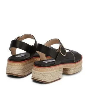 Gabriela Hearst Leather And Straw-woven Sandals