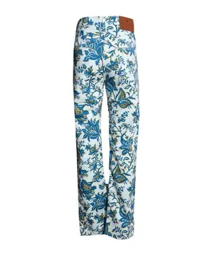 Etro Floral-printed Straight-leg Jeans - No