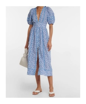 Poupette St Barth Reine Floral Midi Dress