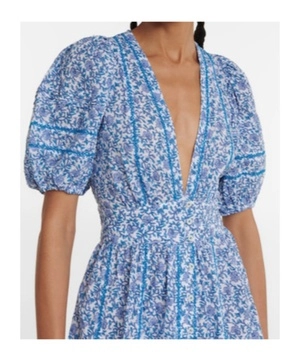 Poupette St Barth Reine Floral Midi Dress