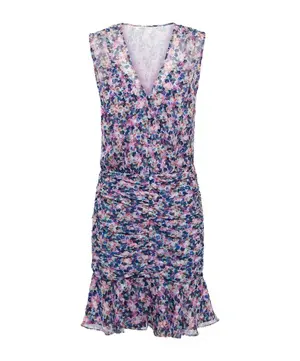Veronica Beard Flower Mini Dress - Blue