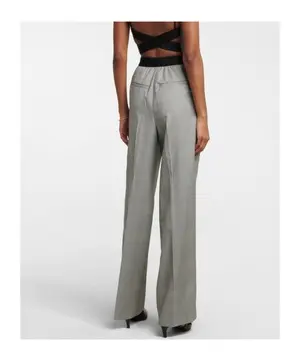 Dorothee Schumacher Checked Flared Virgin Wool Pants