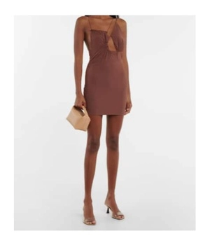 NENSI DOJAKA Cutout Ruched Minidress
