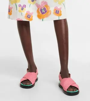 Marni Fussbett Raffia Sandals