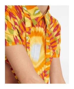 Valentino Garavani Printed Silk And Cotton Crop Top
