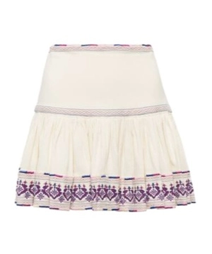 Isabel Marant Étoile Tyruss Embroidered Cotton Miniskirt