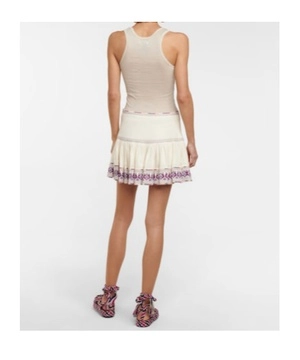 Isabel Marant Étoile Tyruss Embroidered Cotton Miniskirt