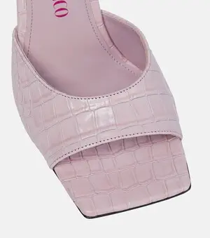 Attico Devon Croc-effect Leather Sandals