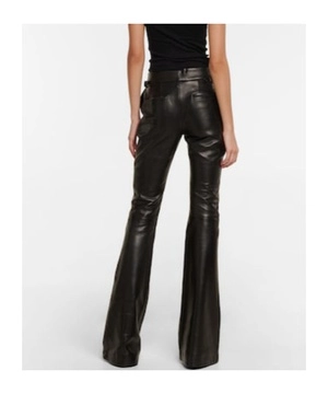 TOM FORD Mid-rise Leather Flared Pants