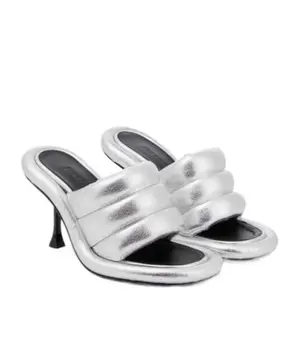J.W.ANDERSON Bumper-tube Leather Mules - Silver