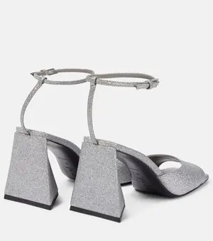 Attico Piper 85 Glitter-embellished Sandals