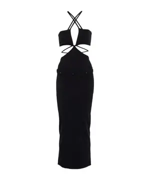 Christopher Esber Openwork Ribbed Knit Dress