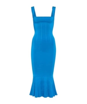 Galvan Atalanta Midi Dress - Blue