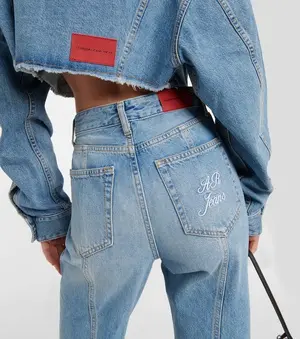 Alessandra Rich Paneled High-rise Flared Jeans