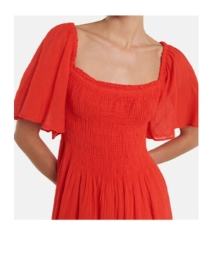 Velvet By Graham & Spencer Esme Cotton Gauze Minidress