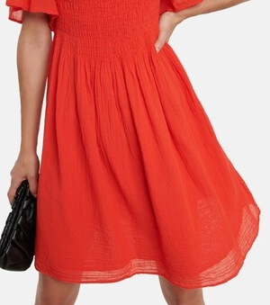 Velvet By Graham & Spencer Esme Cotton Gauze Minidress