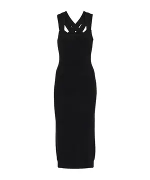 PATOU Knit Wool Midi Dress - Black