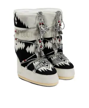 Alanui X Moon Boot Icon Knit Boots