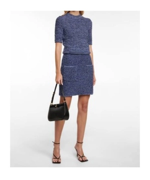 FERRAGAMO Mouliné Knit Miniskirt