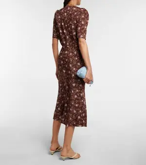 Veronica Beard Flower Pattern Printed Dress