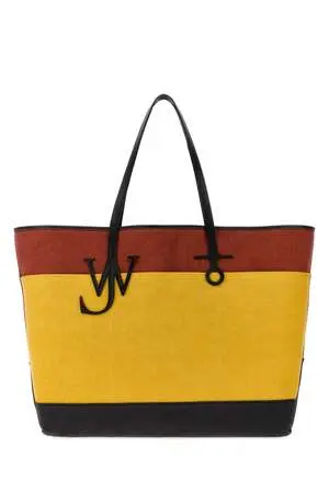 JW Anderson Anchor Xl Canvas Shopping Handbag - Multicoloured