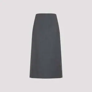 JIL SANDER Wool Blend Midi Skirt