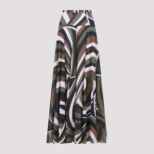 Emilio Pucci Printed Cotton Maxi Skirt
