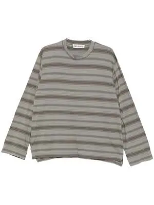 Our Legacy Sculpture Stripe Cotton T-shirt For - Beige