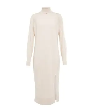 Jardin Des Orangers Wool And Cashmere Sweater Midi Dress - White