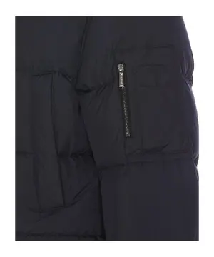 MOORER Davide-stp Padded Hooded Drawstring Jacket - Blue