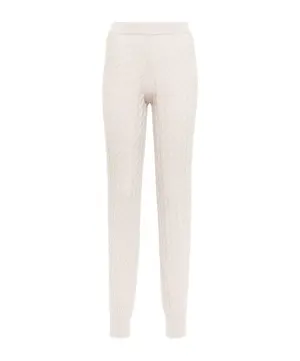 Jardin Des Orangers Cable-knit Cashmere Pants