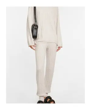 Jardin Des Orangers Cable-knit Cashmere Pants